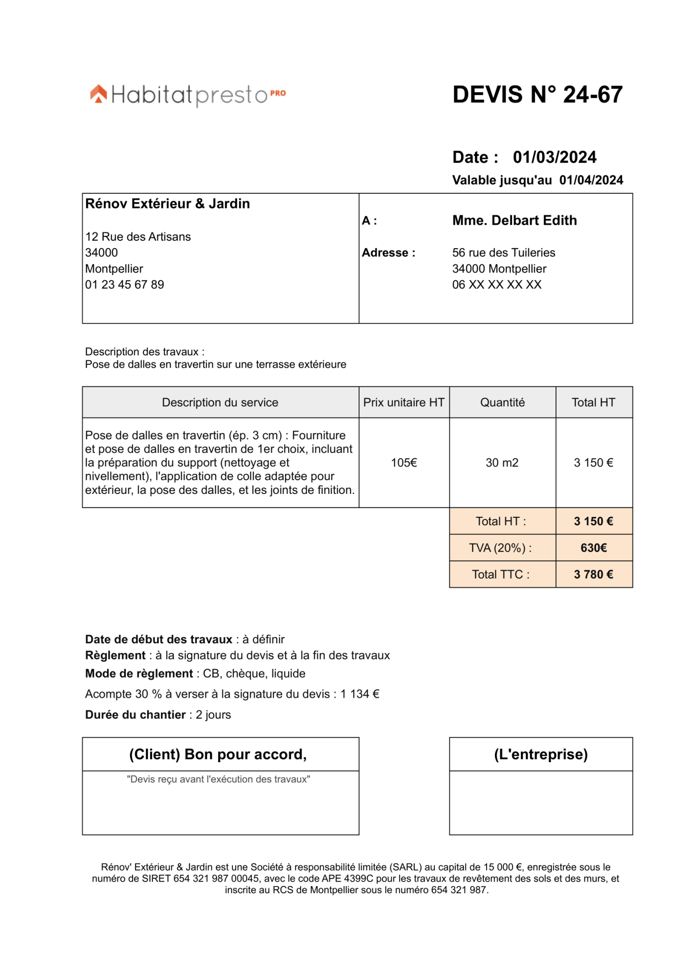 Prix travertin : pose sol, murs et exemples de devis